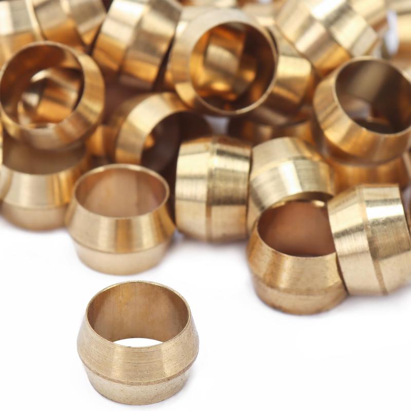 LTWFITTING リング玉 スリーブ リングジョイント 外径5/16 Φ8mm 銅管用継手 50個入8mm汎用サイズ：7.8～8.2mm銅管に確実にフィット高精度黄銅製：耐腐食性と切削加工性を両立多流体対応：水・空気・油簡単取り付け：ホ...