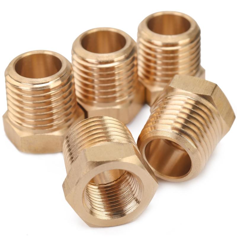 LTWFITTING 六角ブッシング オネジ 異径 R(PT)外1/4xG(PF)内1/8 (5個入)【包装】5個入り【材質】黄銅【純量】10g/個【ねじサイズ】R(PT)外1/4xG(PF)内1/8【使用流体】水/空気/油に適用です。