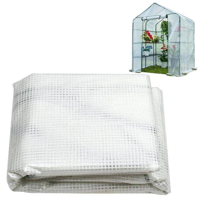 Shilanmei 替えカバー カバーのみ 温室 ビニールハウス PVCビニールハウス 簡易温室 ほご植物保温 折畳み式 防水 抗UV 野菜用温室 園芸 棚 植物保温 防雨・防寒 害虫・鳥防止 (ホワイト)【注意-カバーのみ】ただ替えカバー...