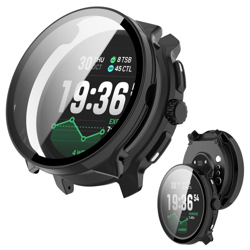 SUUNTO RACE 2 用 ケース カバー ガラスフイルム一体型ケース 【NOUKAJU】For SUUNTO RACE 2 スマートウォッチ ケース 保護フィルム PC+強化ガラスフ カバー 一体型 全面保護 超薄型 装着簡単 耐衝撃...
