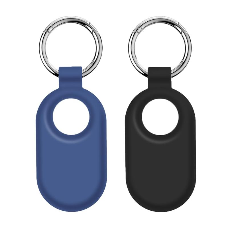 【2枚セッ】For Galaxy SmartTag2 用 ケース カバー 【BAOLINTX】 メタルリング付き 防水防塵 軽量 耐衝撃性 トラッカー用保護カバー 軽量 薄型 滑り止め Galaxy SmartTag 2 保護ケース(ブラッ...