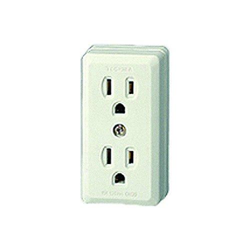 東芝ライテック 角形アース付ダブルコンセント DC1272E(W)15A-125V