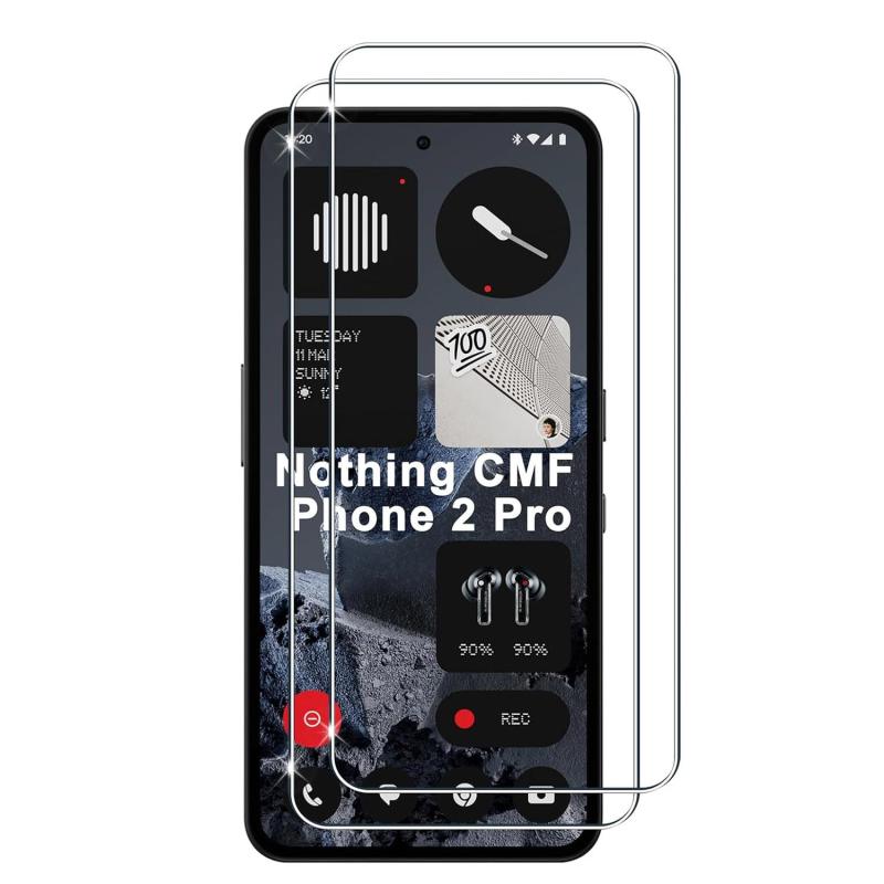 【2枚セット】For Nothing CMF Phone 2 Pro ガラスフィルム ナッシング CMF Phone2 Pro 保護強化ガラスフィルム 【larfbulroc】日本製素材旭硝子製・高硬度9H ・高透過率・耐衝撃・防塵・飛散防...