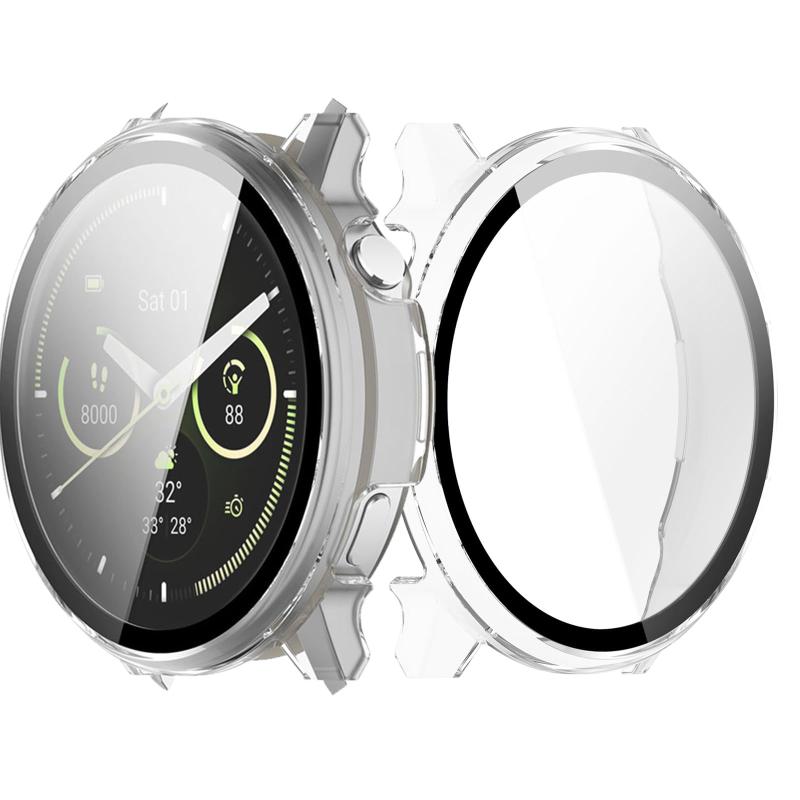 UIUIKA For Garmin Venu 4 41mm カバー ガーミン Venu 4 41mm 保護ケース 強化ガラスフィルム&amp;PCフレーム 落下防止 衝撃吸収 スクラッチ防止 防塵防水 指紋防止 軽量薄型設計（ブラック)【対...