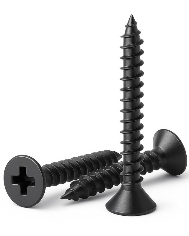 【IMSCREWS】 ST3.9 x 25mm 304ステンレス製 ブラック フラットヘッド 十字穴 皿木ねじ 100本入 木材・金属・樹脂用 セルフタッピングねじ高耐食性の304ステンレス製で、屋内外のさまざまな用途に最適。ブラックコーテ...