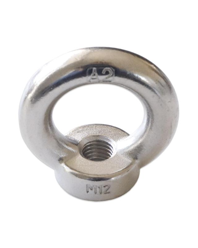 IMSCREWS M12 アイナット 304ステンレス 4個入 リングナット メートルねじ M12-1.75 重量物固定 連結金具 整備用重量物の締結を支える堅牢設計：M12規格の太径ボルトに適合し、強固な連結支点を構築できます。一体成形に...