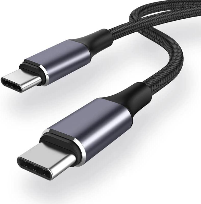 USB Type C ケーブル 100W/5A PD対応 QC 4.0急速充電 高速データ転送 E-Markチップ搭載 高耐久ナイロン編み Type c to Type c タイプC 充電ケーブル MacBook Pro、iPad Pro/...
