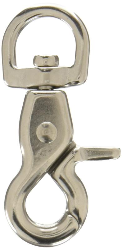 ステンレス金具 トリガースナップ 線径2.5mm 全長48mm 使用荷重40kgf参考使用荷重:40kgf開口部:10mm