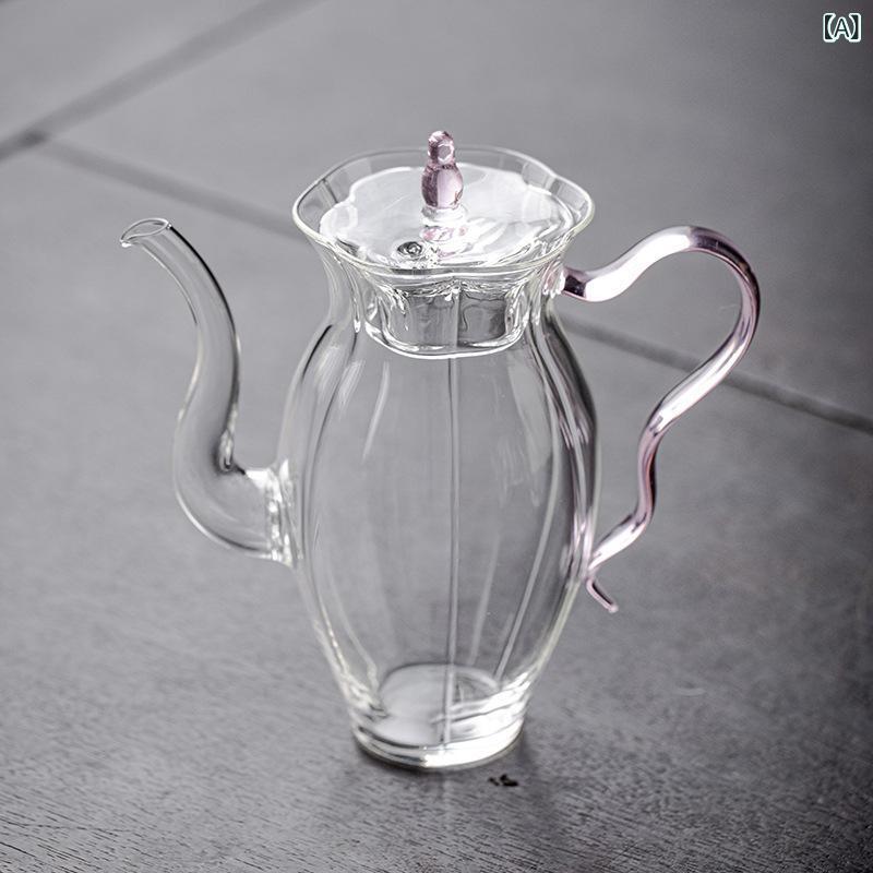 耐熱 高 ホウケイ 酸 ガラス ティーポット 家庭 用 花 茶 午後 茶 果 茶 ティーポット 透明 工夫 茶器カラー: ガラス酔仙壺-薄粉,ガラス酔仙壺-淡紫,ガラス酔仙壺-玉柄ブランド: 大岸堂パッケージ: 紙箱ロゴを追加印刷する: で...