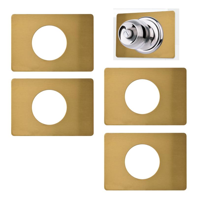 UFURMATEドアロック修理プレート分割ドアロック固定プレート自己接着ドアノブレバーロック修理プレート