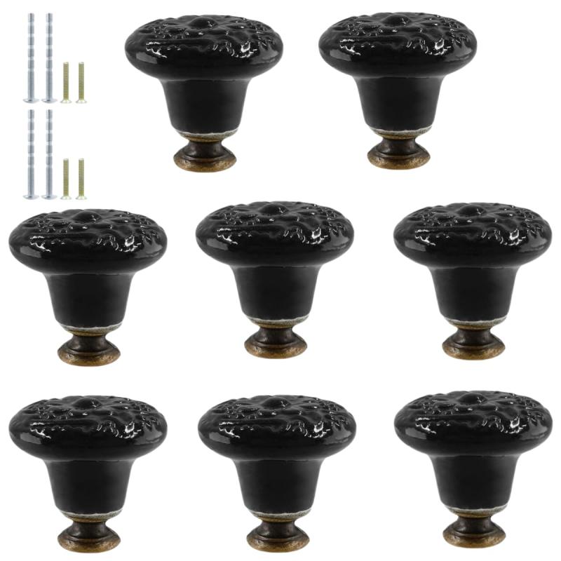 引き出しノブ 家具取っ手 箪笥 建築金具ツマミ 陶器 つまみ ノブ 戸棚食器棚 装飾 DIY 建築金具 戸棚引き 8個セット材質：この陶器つまみは高品質な陶磁器を作れっており、外観が美しく、耐久性と耐摩耗性に優れ、長時間使用ができます取り付...