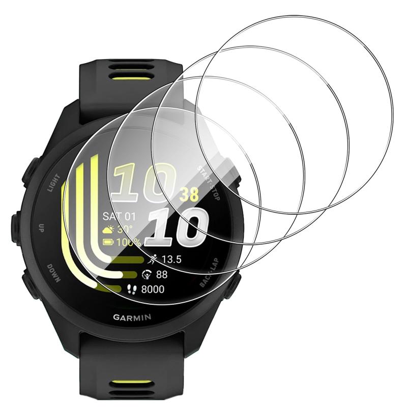 【4枚セット】For Garmin FORERUNNER 70/170/170 Music フィルム 保護フィルム 高清透過 9H硬度ガラス キズ防止 指紋・油汚れ防止 自動吸着 気泡レス フルカバー【対応機種】Garmin FORERUN...