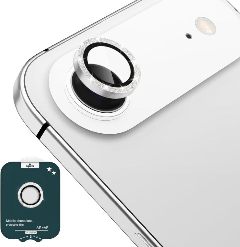 CloudValley For ip17air 用カメラレンズプロテクター キラキラデザインです 全面保護 9H強化ガラス 高透過率 傷防止CloudValley