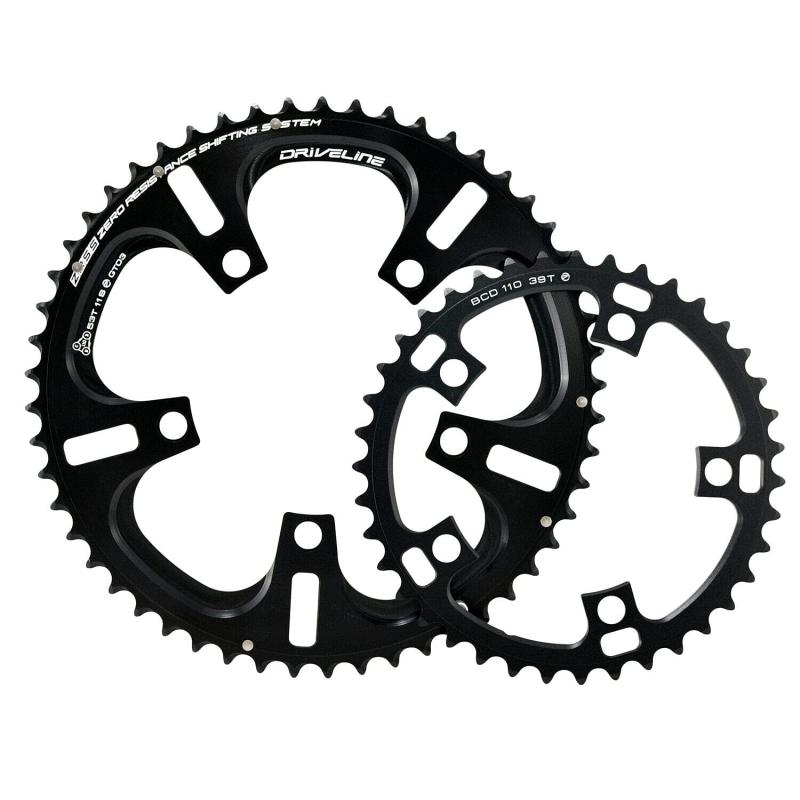 Driveline CNC 7075 Alloy Chainring Set Road Bike 53-39T, 11 Speed, BCD110mm, DR2244- Material: CNC machine AL 7075/T6- S...