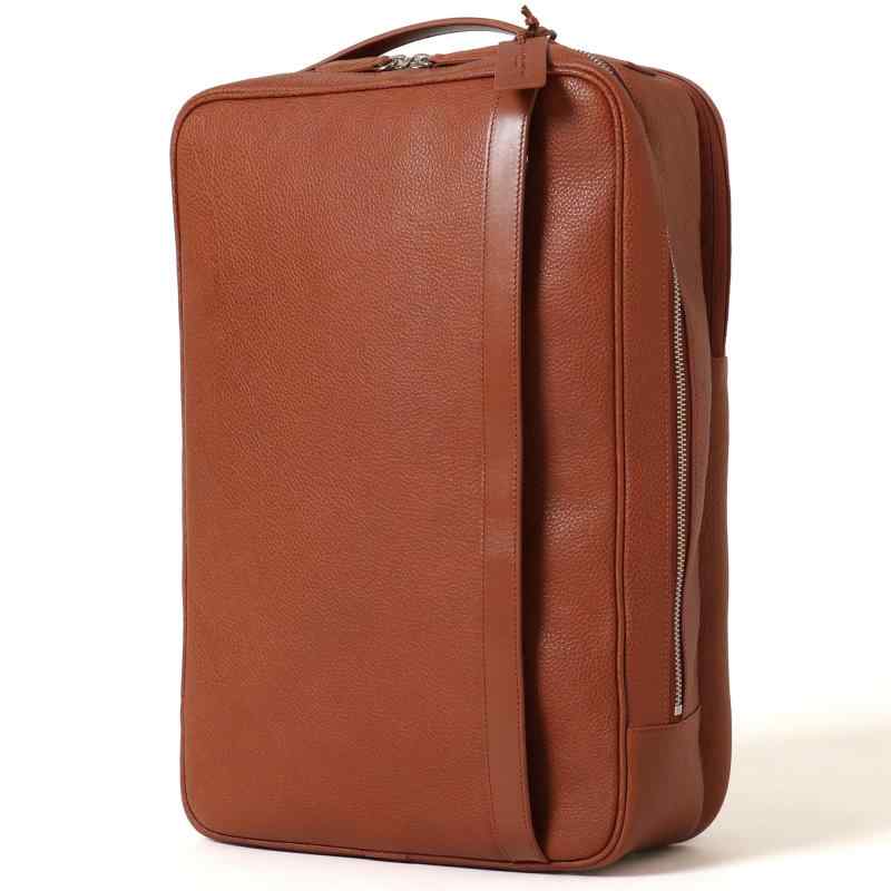 [leather　laboratory] ビジネス リュック 本革 メンズ レザー A4 ノートpc 15.6 天然シボ革 大容量 軽量 バックパック スクエア パソコン 収納多ポケットベジタブルタンニン鞣しのオリジナル天然シボ本牛革を使用...