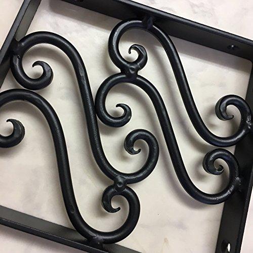 MASOUDI TRADING 棚受け金具 13cm【2個セット】アイアンブラケット L字アングルDIY ブラックカラー2個セット　サイズ13cm×13cm幅2cm重量：200g　ビス・アンカー付き　カラー：ブラックキッチンや玄関　洗面所な...