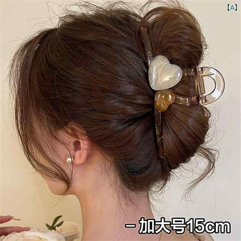 15 cm 黒の超 大型 クリップの 髪 量が 多い 高級 感 サメ クリップの フロストクリップの 髪 飾り ヘア クリップの 女性の 後頭部材料: プラスチック/樹脂ブランド: QINGXUNスタイル: SIMPLE,ファッションOL加...