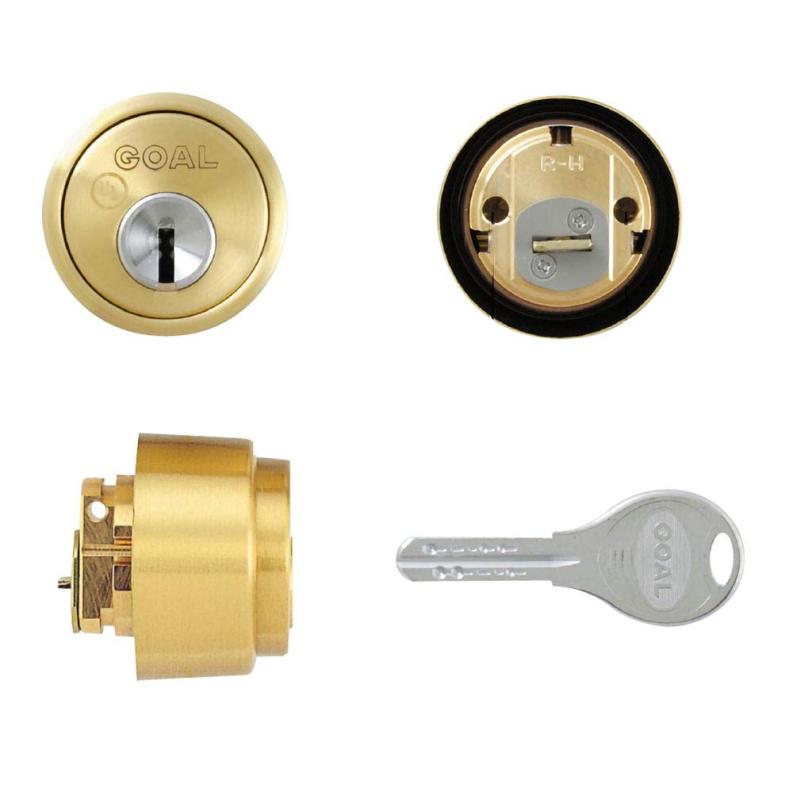 GOAL(ゴール) V18シリンダー LXタイプ GCY-212 キー標準3本付属 玄関 鍵 交換 取替え 扉厚33mm～42mm向け GCY212 AS・LXゴールド色(21)33～42mm