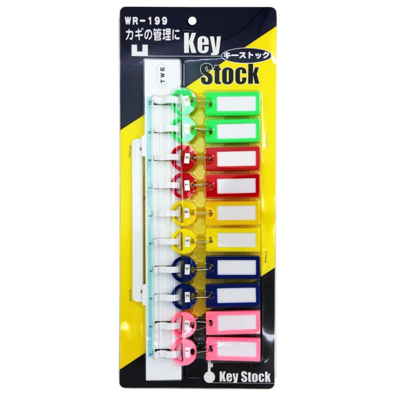 和気産業(Waki Sangyo) キーストック 白 WR-199原産国:中国材質:ABS樹脂 ポリエチレン樹脂使用荷重:2kgキーホルダー10個付
