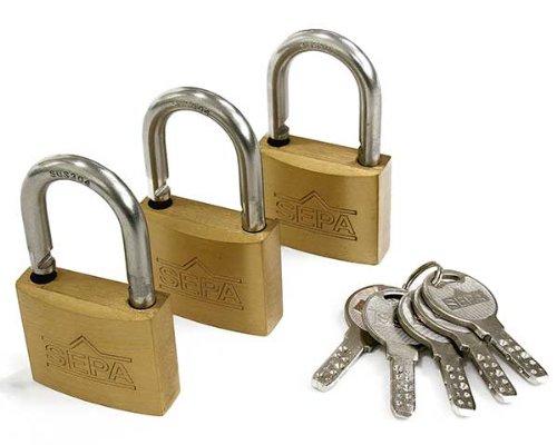 ハイロジック ディンプル南京錠 40ミリ 同一鍵3個 5本キー G-266付属品:5本キー