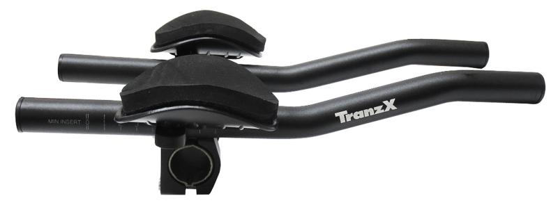 TRANZ-X(トランズエックス) JD-TB02 クリップオンバー ブラック ストレートタイプ JDTB02240mm(最小)-340mm(最大)の可動域がありますライザーバーには取付け不可です