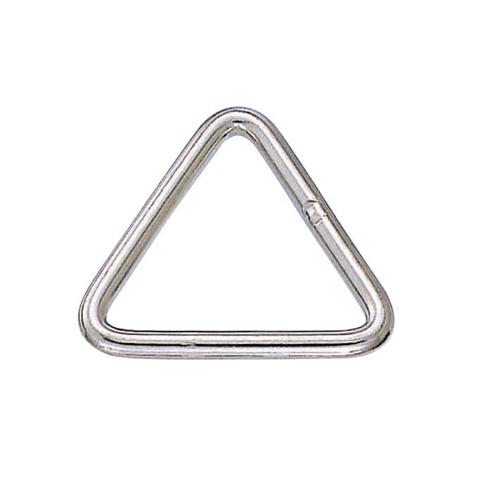 MM 水本機械製作所 SUS304 ステンレス 三角リンク RT-8-45●接続部は溶接していますので丈夫です。●ゴム・繊維などの幅のあるベルトを使用できます。●かばんや衣類などの金具として。●D(mm)：8 ●A(mm)：45 ●Weig...