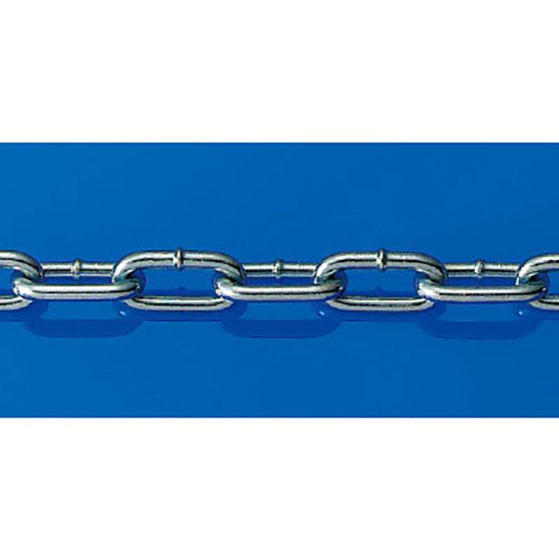 ユニット リンクチエーン 線径4．8φ（1m） 鉄（ユニクロメッキ） 860-57●寸法：1m　線径4.8mmФ(内径7×27mm)