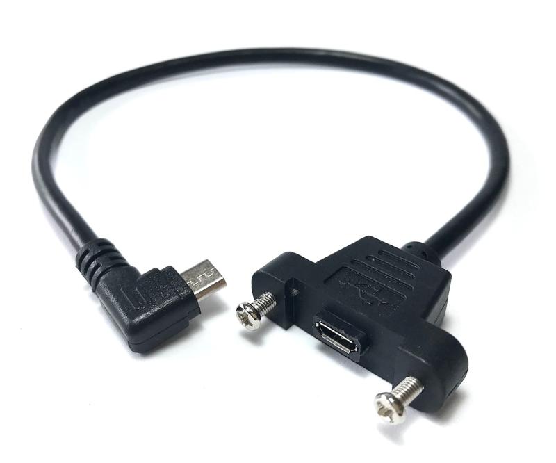 Access 【 パラマウンントタイプ 左L型 】 Micro USB2.0 延長ケーブル 30cm 5ピン 5芯線 データ転送&amp;充電対応 マイクロUSB L字 延長ケーブル EM7P-LLUSBホスト機能を搭載したスマートフォンや...
