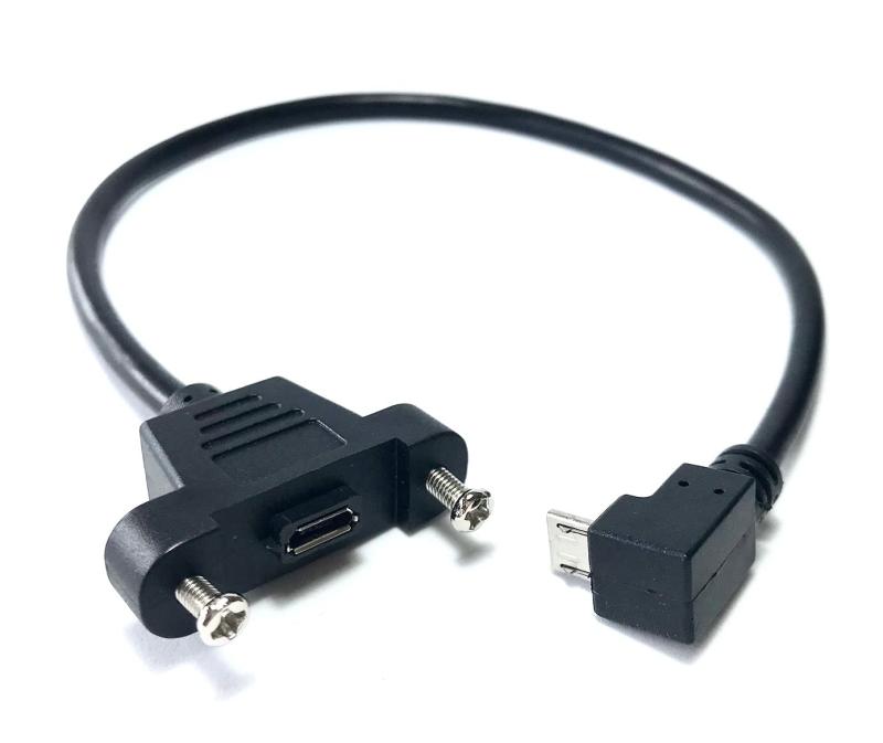 Access 【 パラマウンントタイプ 上L型 】 Micro USB2.0 延長ケーブル 30cm 5ピン 5芯線 データ転送&amp;充電対応 マイクロUSB L字 延長ケーブル EM7P-ULUSBホスト機能を搭載したスマートフォンや...