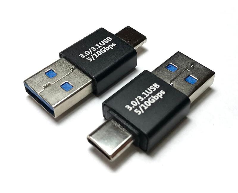 Access E Direct【 10Gbps 2個セット 】USB-C オス to USB-A オス 変換アダプタ 10Gbps USB3.2 Gen2 高速転送 変換コネクタ Type-C オス - Type-A オス ＋ マイクロファ...