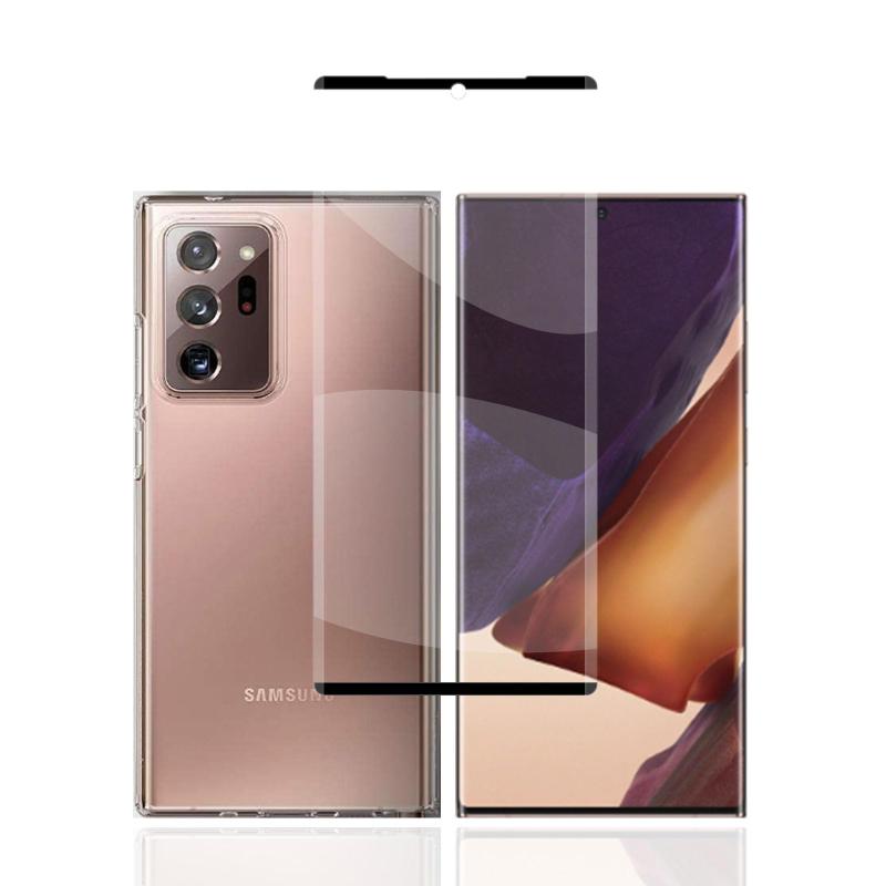 （1枚ガラスフィルム+ 1枚ケース ）対応Galaxy Note20 Ultra 5G SCG06 SC-53Aケース +ガラスフィルム【日本製-硬度9H】 ギャラクシーNote 20 Ultraフィルム 強化ガラ ス 液晶 保護フィルム ...