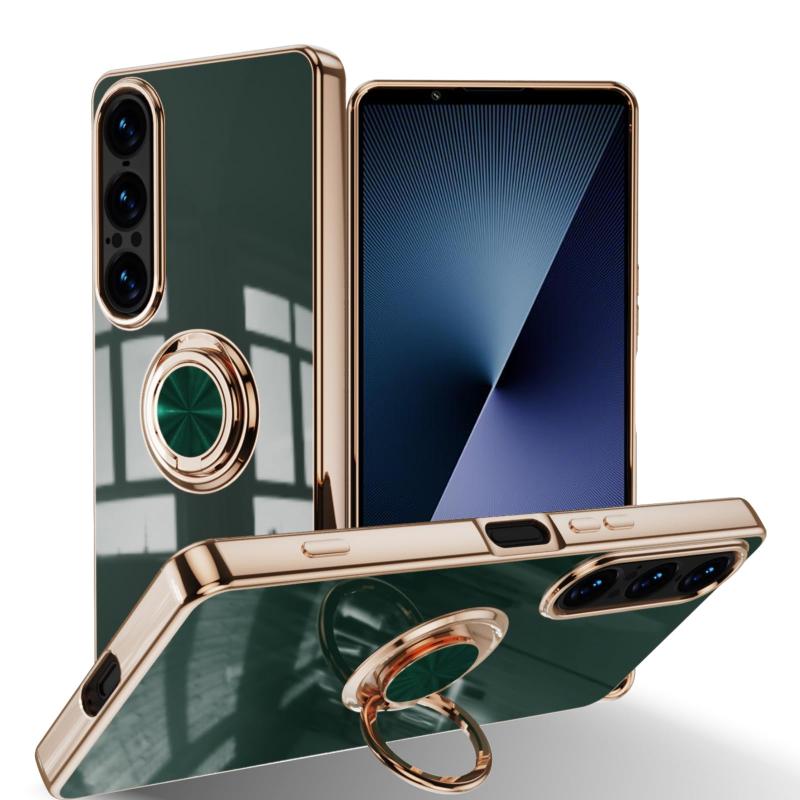 LuFiYa ケース リング付き カバー TPU素材 スタンド機 スマホケース 軽量 耐衝撃 薄い 擦り傷防止 落下防止 車載ホルダー 360°回転 ケース