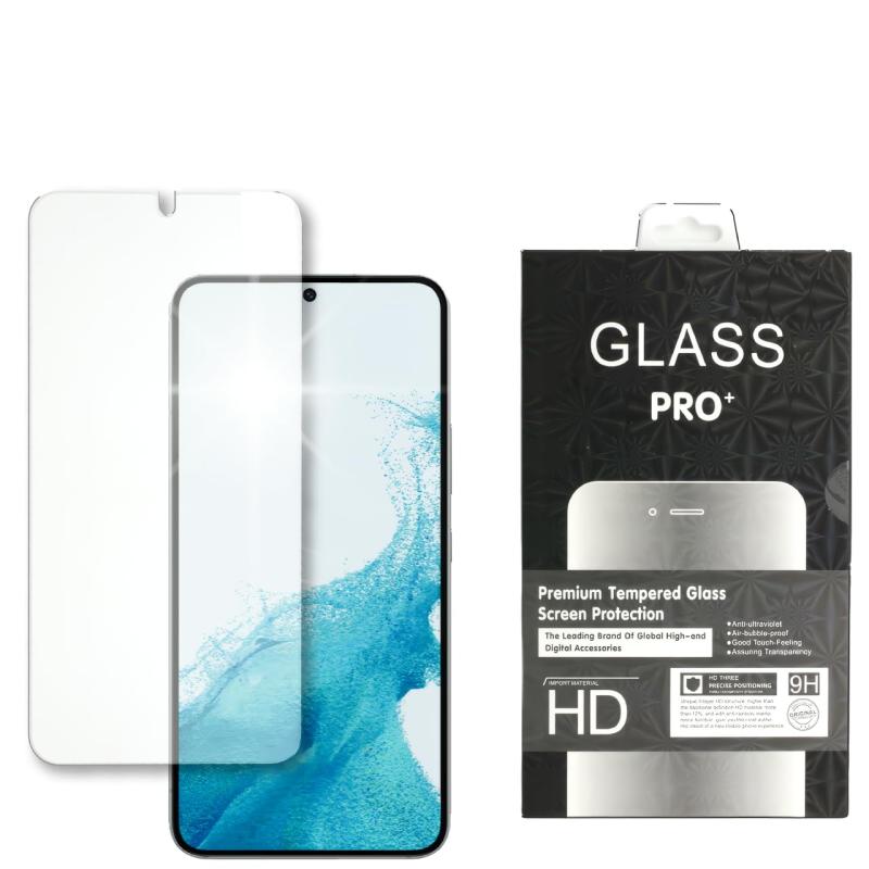 Glaxy s22 + (プラス) 用 ガラスフィルム 強化ガラス 液晶 保護フィルム 指紋認証用 硬度9 H 耐衝撃 飛散防止 貼り付け簡単 気泡ゼロ 指紋防止 ラウンドエッジ加工 日本旭ガラス【対応機種】Glaxy s22 Plus【ス...