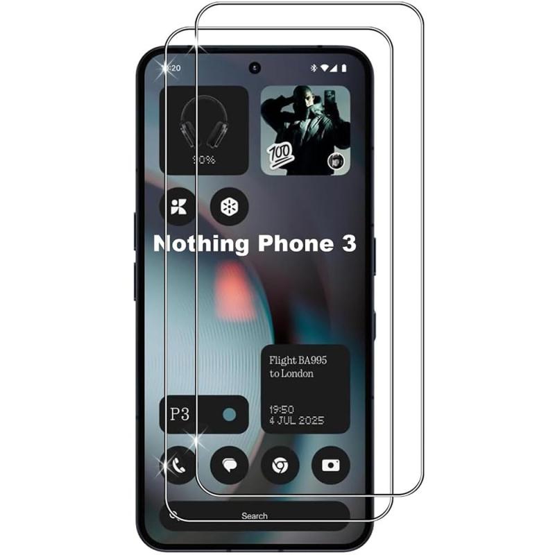 Gosento For Nothing Phone 3 フィルム【2枚セット】2.5Dラウンドエッジ加工 日本旭硝子素材AGC 高透過率 強化ガラスフィルム 硬度9H【対応機種】Nothing Phone 3 の曲面エッジによるフィルムの剥...