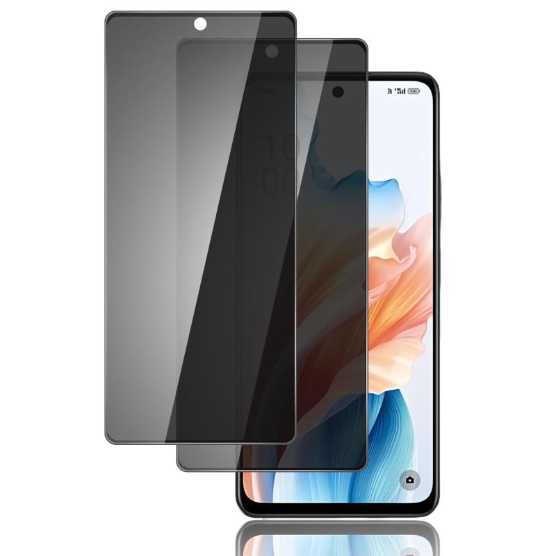 JACRON 360度 覗き見防止フィルム OPPO A79 5G ガラスフィルム 「プライバシー保護」oppoa79 保護フィルム 日本旭硝子素材製 硬度9H 衝撃吸収 指紋付着防止 撥水撥油 OPPO A79 全面保護 フィルム【対応機...
