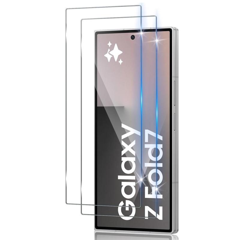 Gosento For Galaxy Z Fold7 フィルム【2枚セット】2.5Dラウンドエッジ加工 日本旭硝子素材AGC 高透過率 強化ガラスフィルム 硬度9H【対応機種】Galaxy Z Fold7 の曲面エッジによるフィルムの剥がれ...