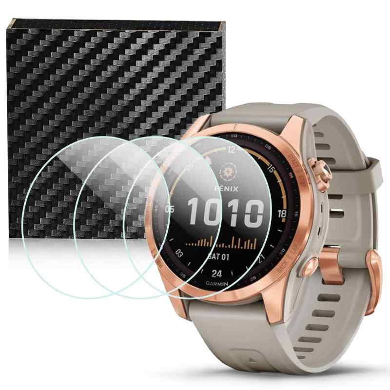 AWINNER Garmin Fenix 7Sガラス対応 スクリーンプロテクター強化ガラス Fenix 7S 42mm/7S Solar/7S Sapphire Solar 用 3個パック【対応機種】Garmin Fenix 7S/7S S...