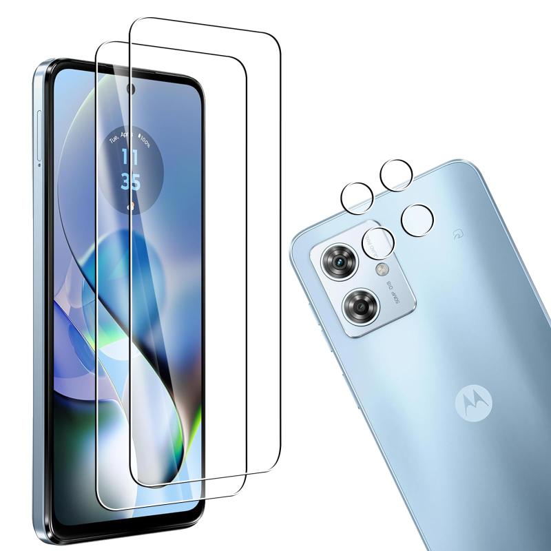 対応 MOTO G64 5G ガラスフィルム 2枚 + 対応 MOTO G64y 5G レンズ保護フィルム 2枚 対応 Motorola Moto G64 5G / Moto G64y 5G 用のフィルム 液晶保護フィルム 全面保護 耐衝撃...