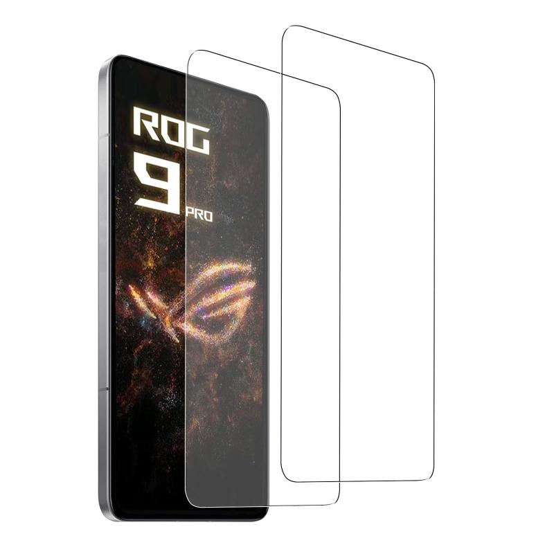 iXinQu ガラスフィルム ASUS ROG Phone 9 / 9 Pro 用 簡単貼り付け 自動吸着 気泡防止 硬度9H 耐衝撃 強化ガラス エイスース ROG フォン 9 プロ 対応 液晶 保護フィルム (2枚)【対応機種】ASUS...