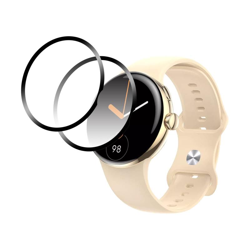 ANYOI Google Pixel Watch 保護フィルム Google Pixel Watch フィルム PET複合材 [日本製素材複合炭素繊維] Google Pixel Watch 対応 キズ防止 耐衝撃 Google Pixel...