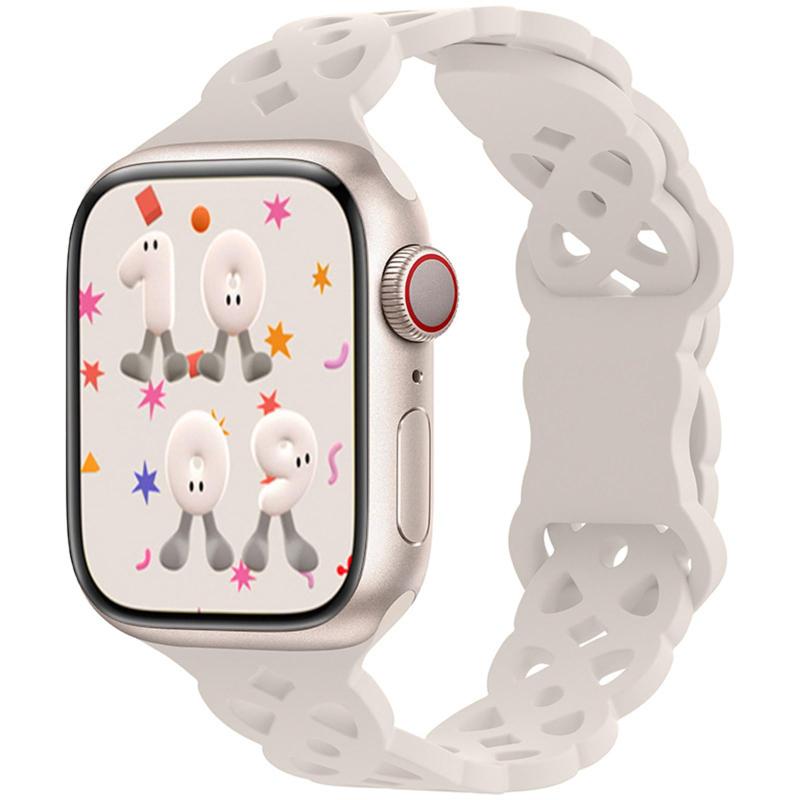 YAODLE Apple Watch バンド 41mm 40mm 38mm 夏 涼しい エコみシリコン製の 対応 アップルウォッチ バンド MA様式流行の設計 通気 防汗 スポーツシリコンスト長さ調整可能 い おしゃれ シリコン交換ベ【対応...