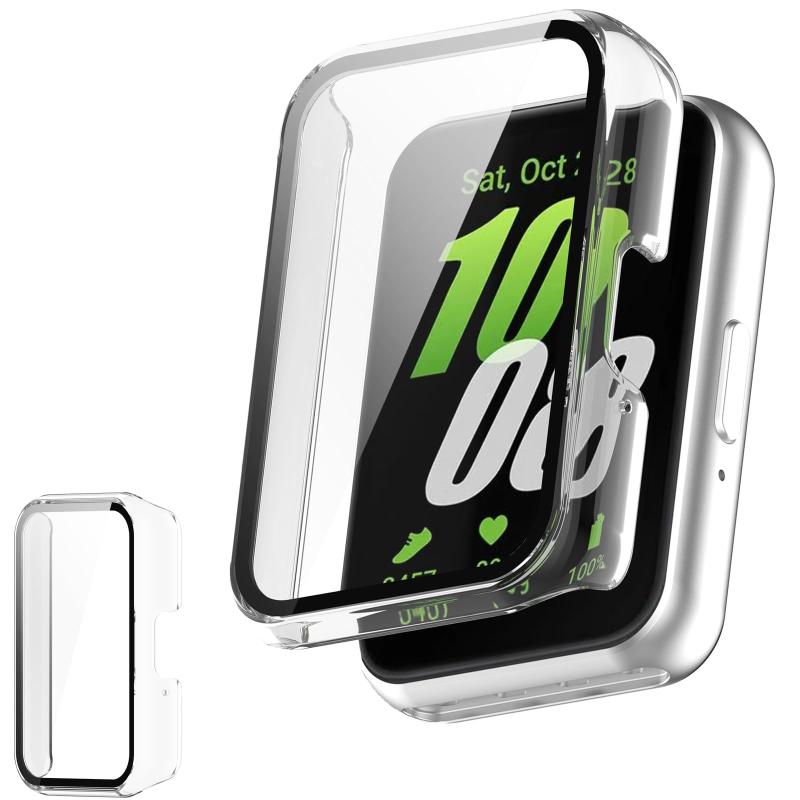 UIUIKA For 型号 Galaxy Fit 3 カバー Galaxy Fit 3 保護ケース 強化ガラスフィルム&amp;PCフレーム 落下防止 衝撃吸収 スクラッチ防止 防塵防水 指紋防止 軽量薄型設計【対応機種】 Galaxy F...