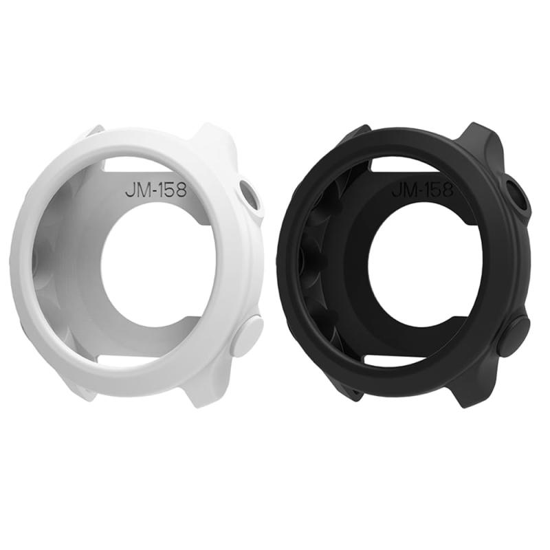 ［RuenTech］対応Garmin ForeAthlete 55/Forerunner 55カバー 運動カバー 2色ソフトシリコン製 プロテクターケース 軽量 耐衝撃 男女兼用 装着簡単 ガーミンForeAthlete 55用ケースGar...