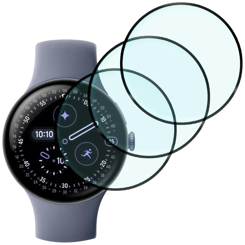 【3枚セット】For Google Pixel Watch 4 フィルム PMMA素材 柔らかい 指紋低減 高透過率 高感度 簡単貼り付け 気泡防止 HEFENGKU 衝撃吸収 飛散防止 反射低減 41mm液晶保護フィルム専用設計と PMM...