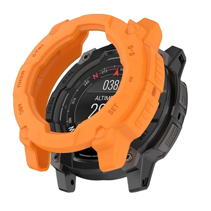 GARMIN Instinct 3 50mm 用 ケース 保護カバー 防水 新デザイン 3D直角エッジ SpinoArmor 超薄型 PC材質 全面保護 装着簡単 高耐久 耐衝撃 落下防止 ブラック 対応 GARMIN Instinct 3...