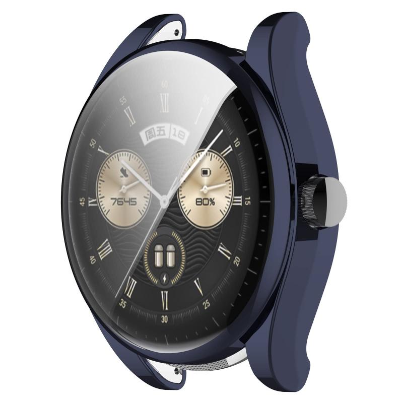 ［Turnwin］Huawei Watch Buds用カバー,Huawei watch buds対応 ケース フルカバーソフトTPU素材 メッキ加工 一体型全面保護カバー 耐衝撃性 指紋防止 取扱簡単 超薄型 (ブルー)Huawei Wat...