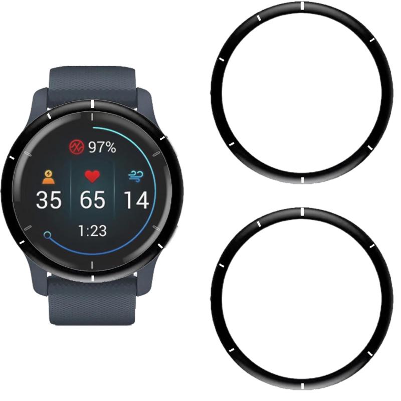 UIUIKA For Garmin Venu 2 フィルム 2枚 PET複合材 炭素繊維 超薄0.26mm 高透過率 気泡ゼロ 自動吸着 貼り付け簡単 指紋防止 耐衝撃 キズ防止 防指紋 撥水 撥油 【2枚セット】【対応機種】Garmin ...