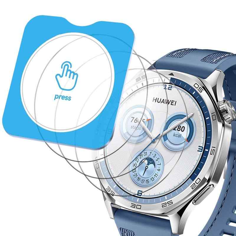 For HUAWEI WATCH GT6 46mm ガラスフィルム ガイド付き 強化ガラス 保護フィルム YANMONGI 強化ガラス 旭硝子製素材 ガイド枠つき 耐衝撃 高感度タッチ 高透過率 指紋防止 気泡レス 貼り付け簡単【3枚【対応...