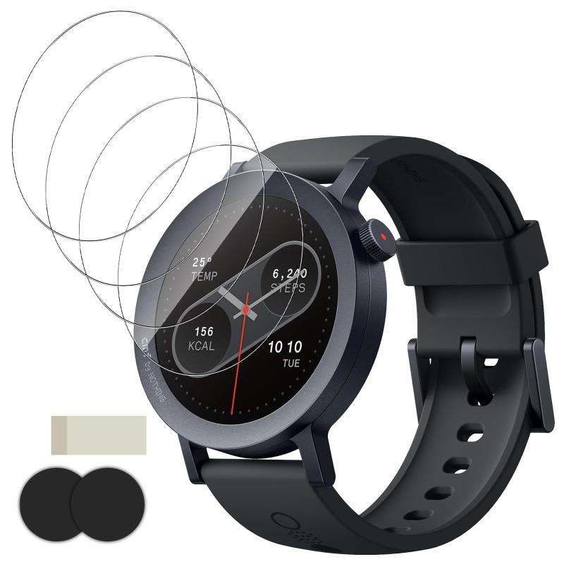 【4枚セット】For CMF Watch Pro 2 フィルム CMF by Nothing Watch Pro 2 用 保護フィルム Kluso 9H硬度 強化ガラス クリア 高透過率 高感度タッチ 指紋防止 撥水 衝撃吸収 CMF Wa...