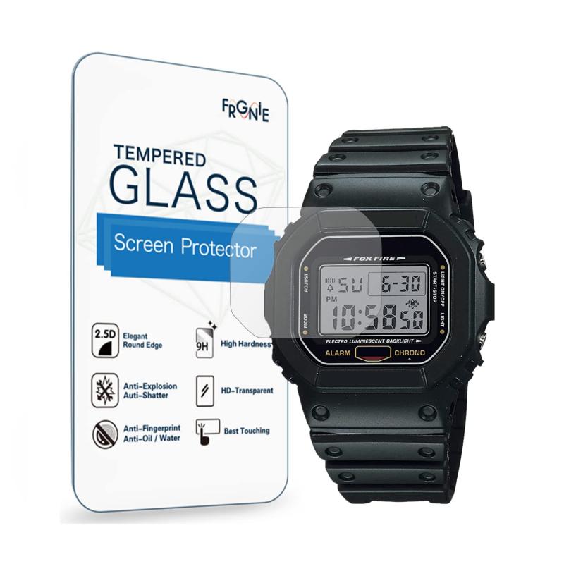 (3枚入り) Frgnie スクリーン保護フィルム Compatible with Casio DW-5600, 対応 G-SHOCK DW-5610 強化ガラス保護フィルム対応機種 : Casio DW-5600 / DW-5610 シリ...